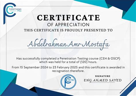 Cybersecurity Penetrationtesting Ceh Oscp Ethicalhacking Ctf Cybercampsplus Abdelrahman Amr