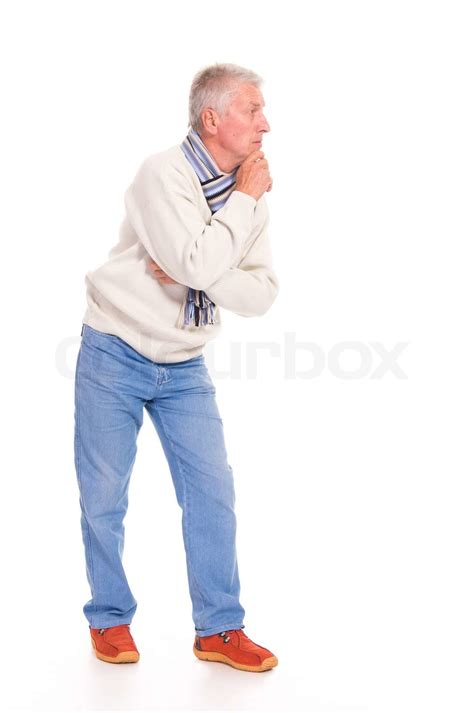 Old Man Posing Stock Image Colourbox