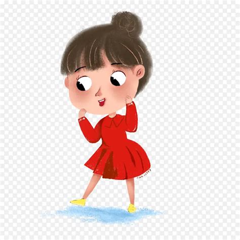 吐舌头的手绘红衣小女孩png图片素材下载图片编号ybvvkrgp 免抠素材网