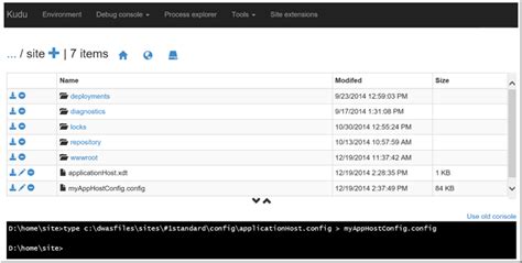 Making Changes To The ApplicationHost Config On Azure App Service The