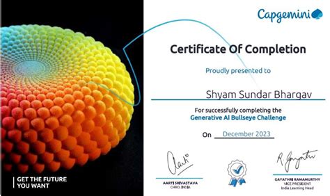 Completed Generative Ai Bullseye Challenge Shyam Sundar Bhargav Posted On The Topic Linkedin