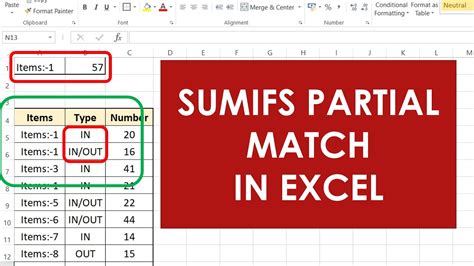 Excel Sumif Partial Match How To Use Wildcards For Flexible Criteria Youtube