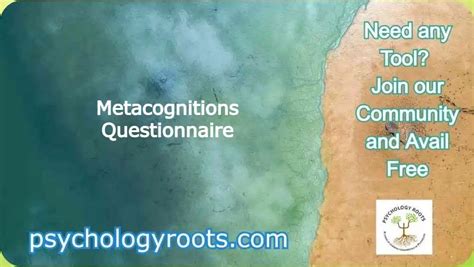 Metacognitions Questionnaire Psychology Roots
