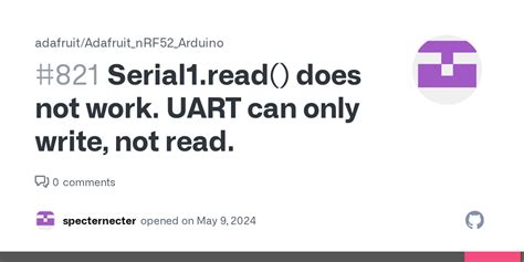 Serial1read Does Not Work Uart Can Only Write Not Read · Issue