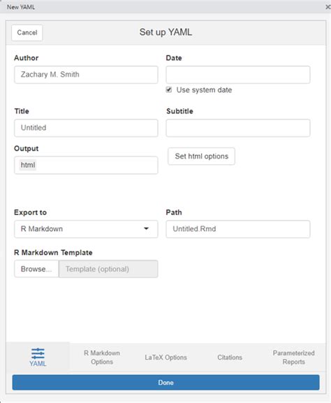 9 Lesson 4 YAML Headers R Markdown Crash Course