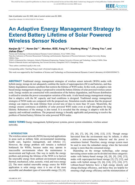 Pdf An Adaptive Energy Management Strategy To Extend Battery Lifetime