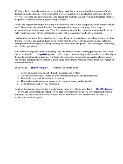 Thesis In Mathematics Pdf Thesis Mathematics