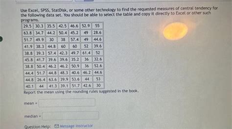 Solved Use Excel SPSS StatDisk Or Some Other Technology Chegg Com