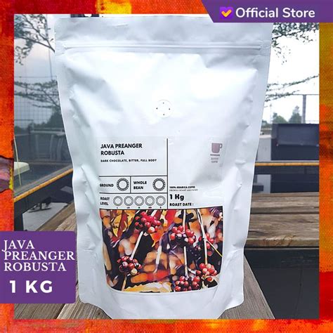 jual new kopi java preanger robusta 1 kilogram biji dan bubuk biji