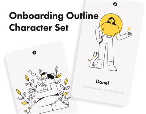 A Set Of High Res Vector Outline Onboarding Characters For Your Website Or Mobile Use Behance