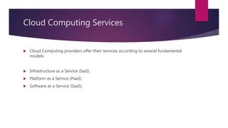 Cloud Computing and its Services | PPT