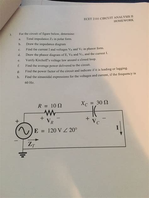 Solved ECET CIRCUIT ANALYSIS II HOMEWORK For The Chegg