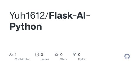 github yuh1612 flask ai python