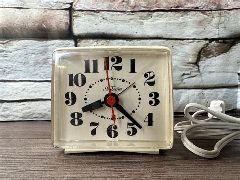 Sunbeam White Clocks Mercari