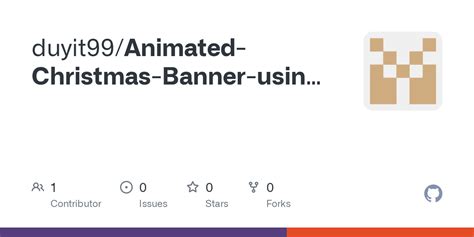 GitHub Duyit Animated Christmas Banner Using Html CSS Javascript CSS Animation Effects