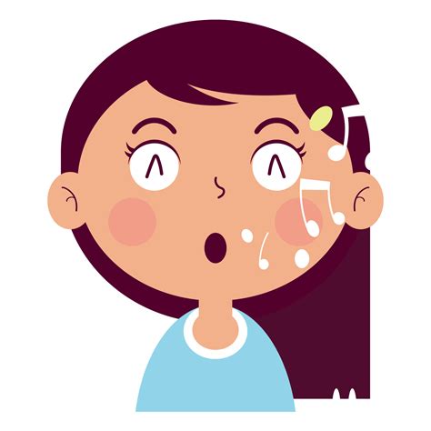 Niña Silbando Cara Dibujos Animados Lindo 14604087 Png