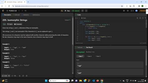day 25 of 100daysofcodechallenge isomorphic strings kushwanth kumar vutukuri posted on the