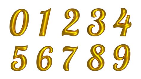 premium vector 3d luxury golden set of number digits one two three