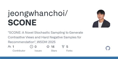 Github Jeongwhanchoiscone Scone A Novel Stochastic Sampling To Generate Contrastive Views