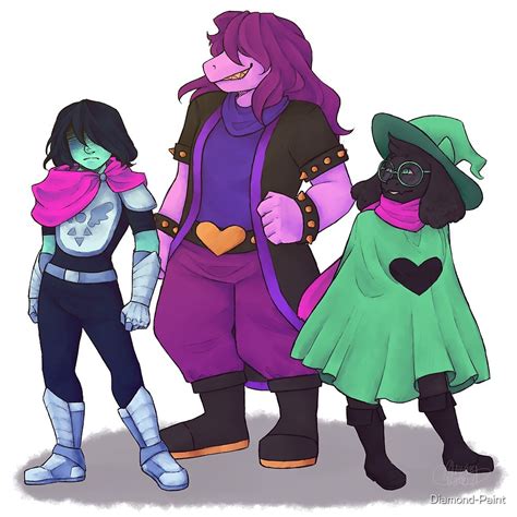 Kris Ralsei And Susie Deltarune By Diamond Paint Redbubble