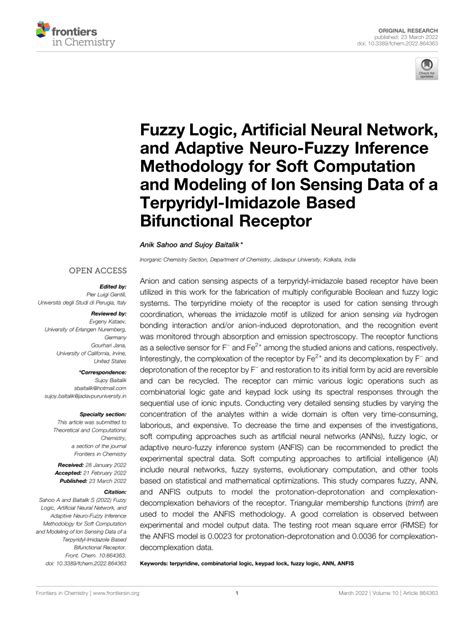 Pdf Fuzzy Logic Artificial Neural Network And Adaptive Neuro Fuzzy Inference Methodology For