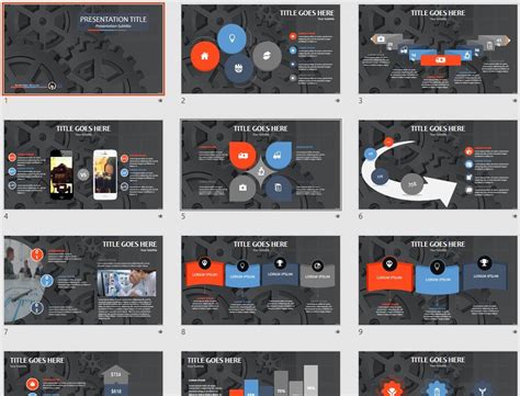 Abstract Gears PowerPoint