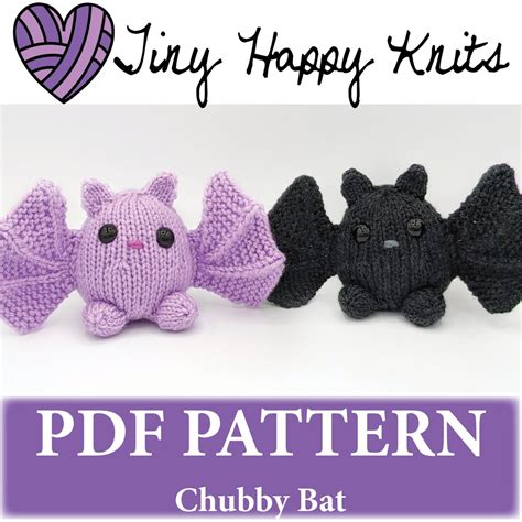 Chubby Bat Knitting Pattern Etsy