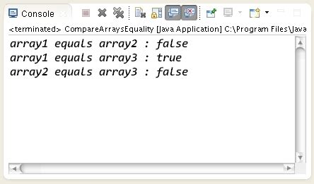 How To Compare Two Or More Arrays Equality In Java Learn Java By Examples