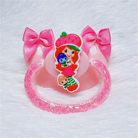 Strawberry Cake Girly Adult Pacifier Popular Cartoon Character Etsy