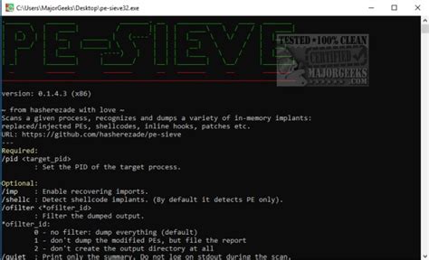download pe sieve majorgeeks