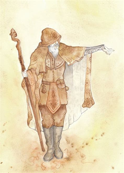 Old Man Wizard Stock Illustration Illustration Of Pagan 25082120