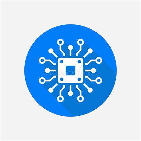 Cpu Flat Vector Icon Computer Chip Icon Ai Concept Stock Vector