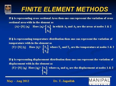 finite element methods one dimensional element analysis of