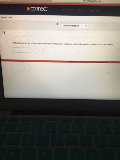 Solved The Fluid Contained Within The Subarachnoid Space