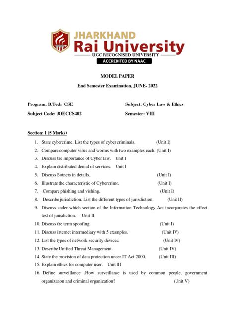Cyber Law And Ethics Pdf Cybercrime Security
