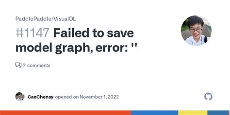 Failed To Save Model Graph Error · Issue 1147 · Paddlepaddlevisualdl · Github