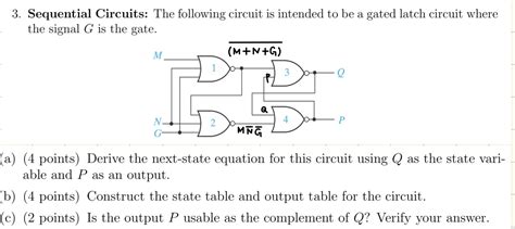 Solved Sequential Circuits The Following Circuit Is Chegg Com