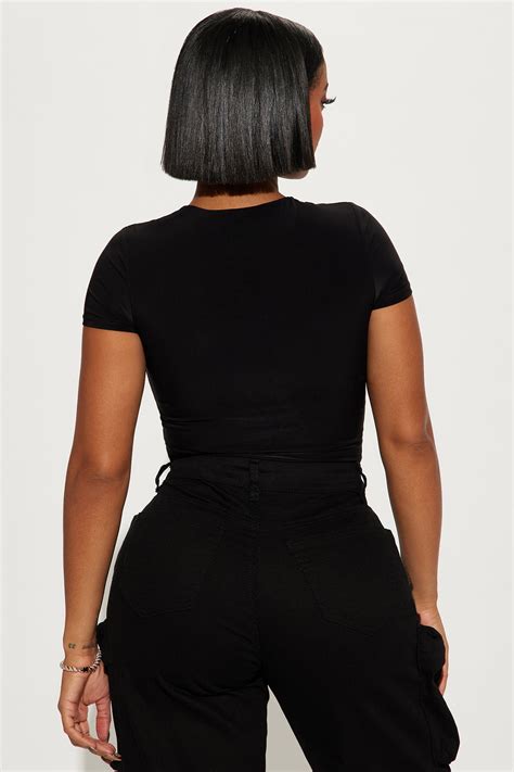 Deepest Secret Double Lined Bodysuit Black Fashion Nova
