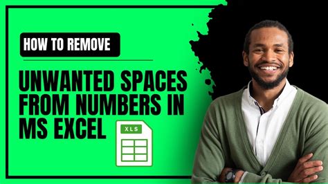 How To Remove Unwanted Spaces From Numbers In Ms Excel Youtube