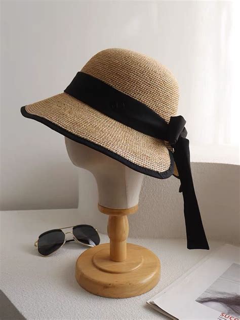 Sikafu Spring Summer Lafite Straw Hat Women S Korean Edition Foldable Ribbon Bow Fisherman Hat