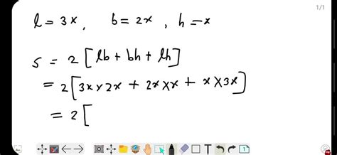 find the volume and surface area of a rectangular box with length l