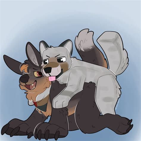 Rule 34 All Fours Anthro Anthro On Feral Bandana Canid Canine Canis