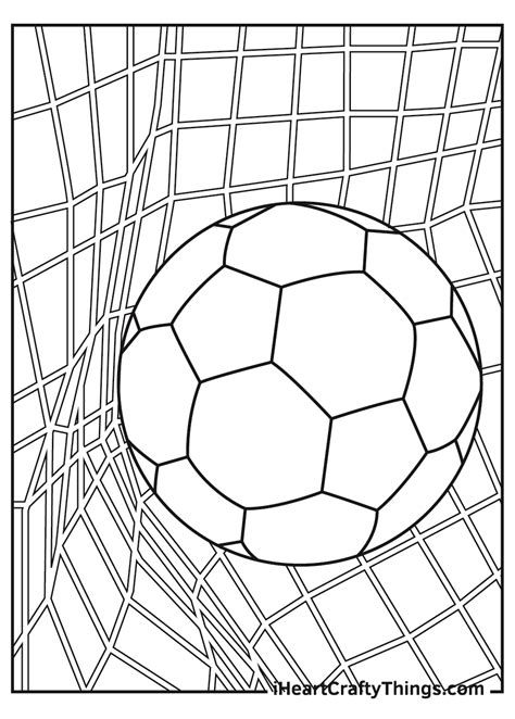 Printable Coloring Page Soccer