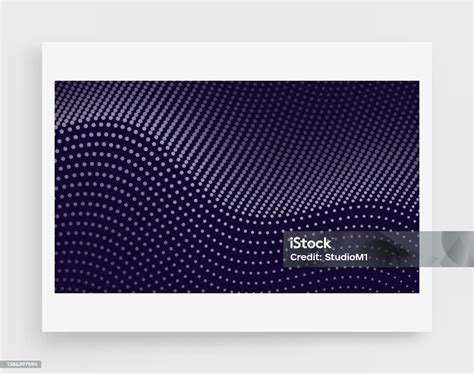 물결 모양의 점선 배경 추상 적인 물방울 무늬 파티클이 있는 3d 벡터 그림입니다 물방울무늬에 대한 스톡 벡터 아트 및 기타 이미지 물방울무늬 장치 화면 0명