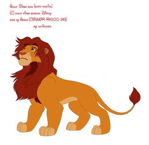 Adult Simba Base 2 By Connor Rk800 343 On Deviantart