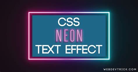 Example Of A Glowing Text Effect In Html Css Coding Get The Source Code Of Css Neon Text Effect