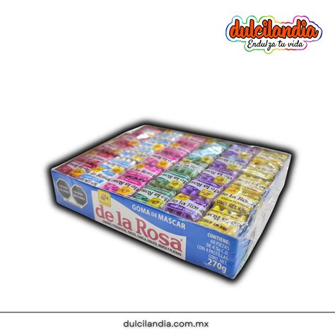 Chicles Surtidos 4s De La Rosa Caja C60 Dulcilandia Dulcería