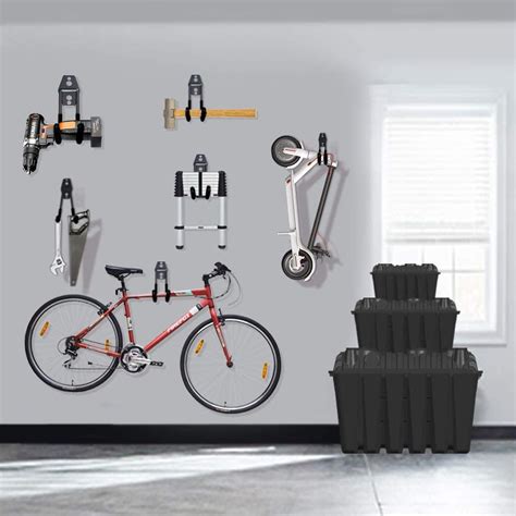 Wfx Utility™ Garage Hooks 12 Pack Wall Storage Hanger With 2 Extension Cord Straps Wayfair