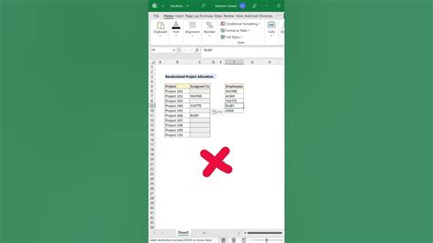 Randomize Project Allocation Using Index And Randbetween Functions Excel Tutorial Data Youtube