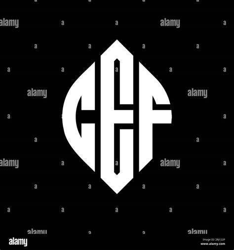 Cef Circle Letter Logo Design With Circle And Ellipse Shape Cef